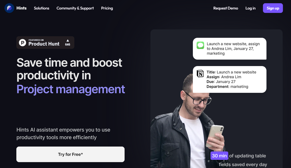 Hints AI for AI Productivity: review, features & use cases
